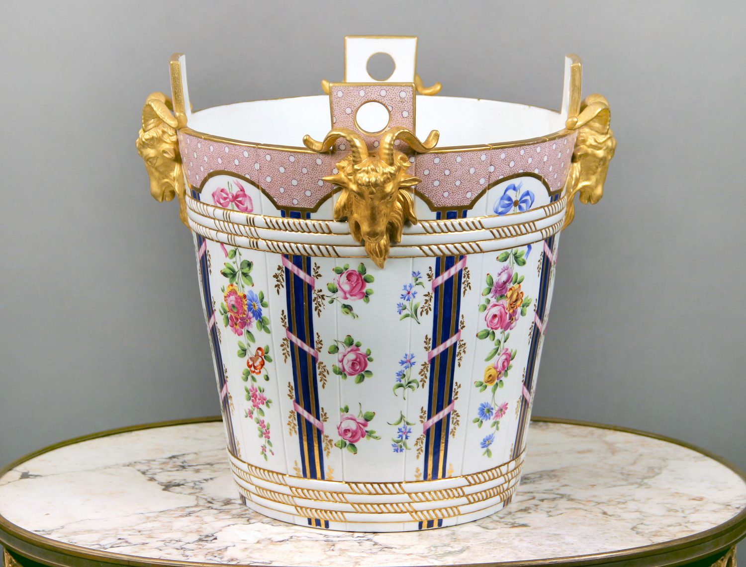A Beautiful Late 19th Century Sèvres Style Porcelain Parcel-Gilt Milk ...