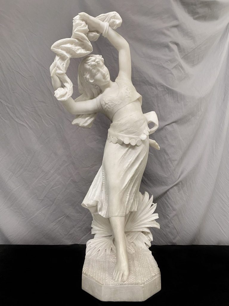 Wonderful Early 20th Century Italian Carrara Marble Figure of an Exotic ...