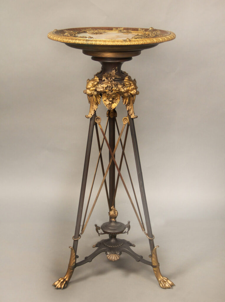 An Interesting and Rare Late 19th Century Bronze and Onyx "Athenian ...