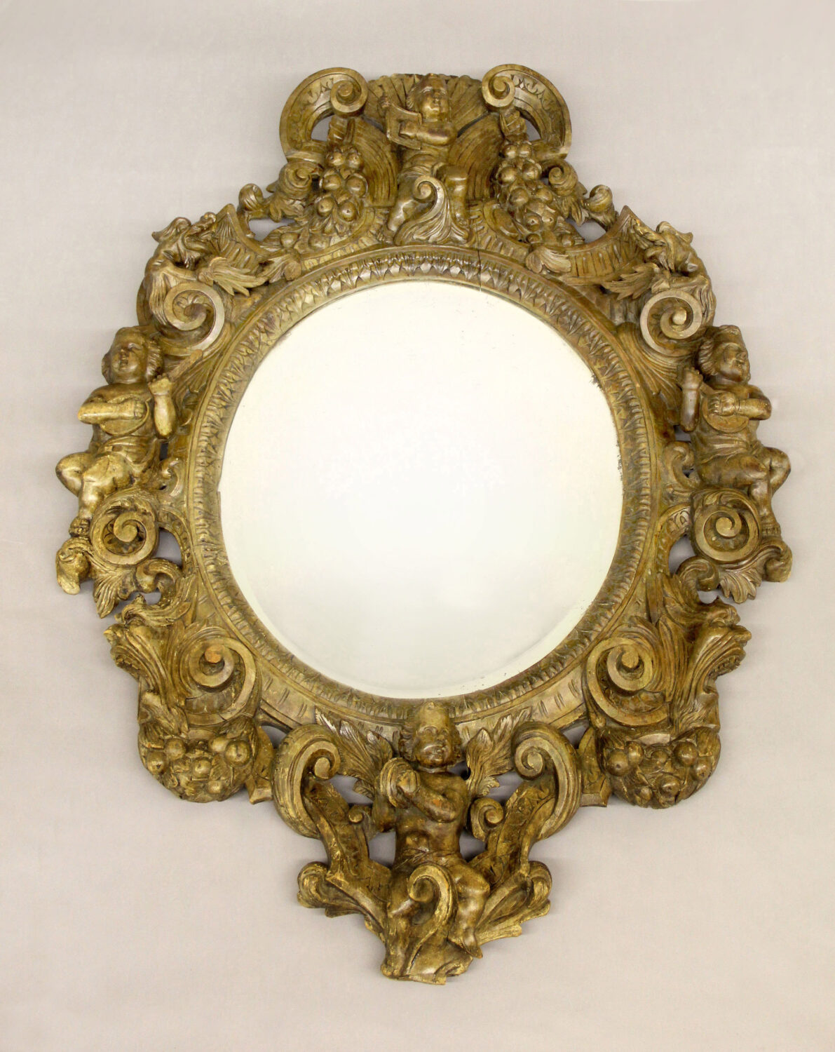 A Fine Mid 19th Century Hand Carved Gothic Style Oak Wood Mirror ...
