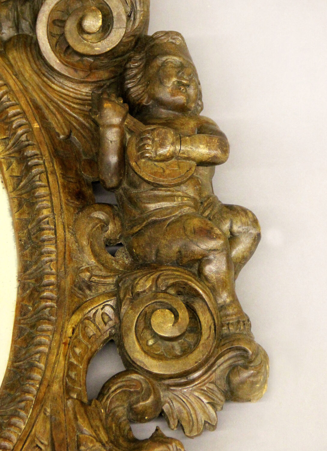 A Fine Mid 19th Century Hand Carved Gothic Style Oak Wood Mirror ...